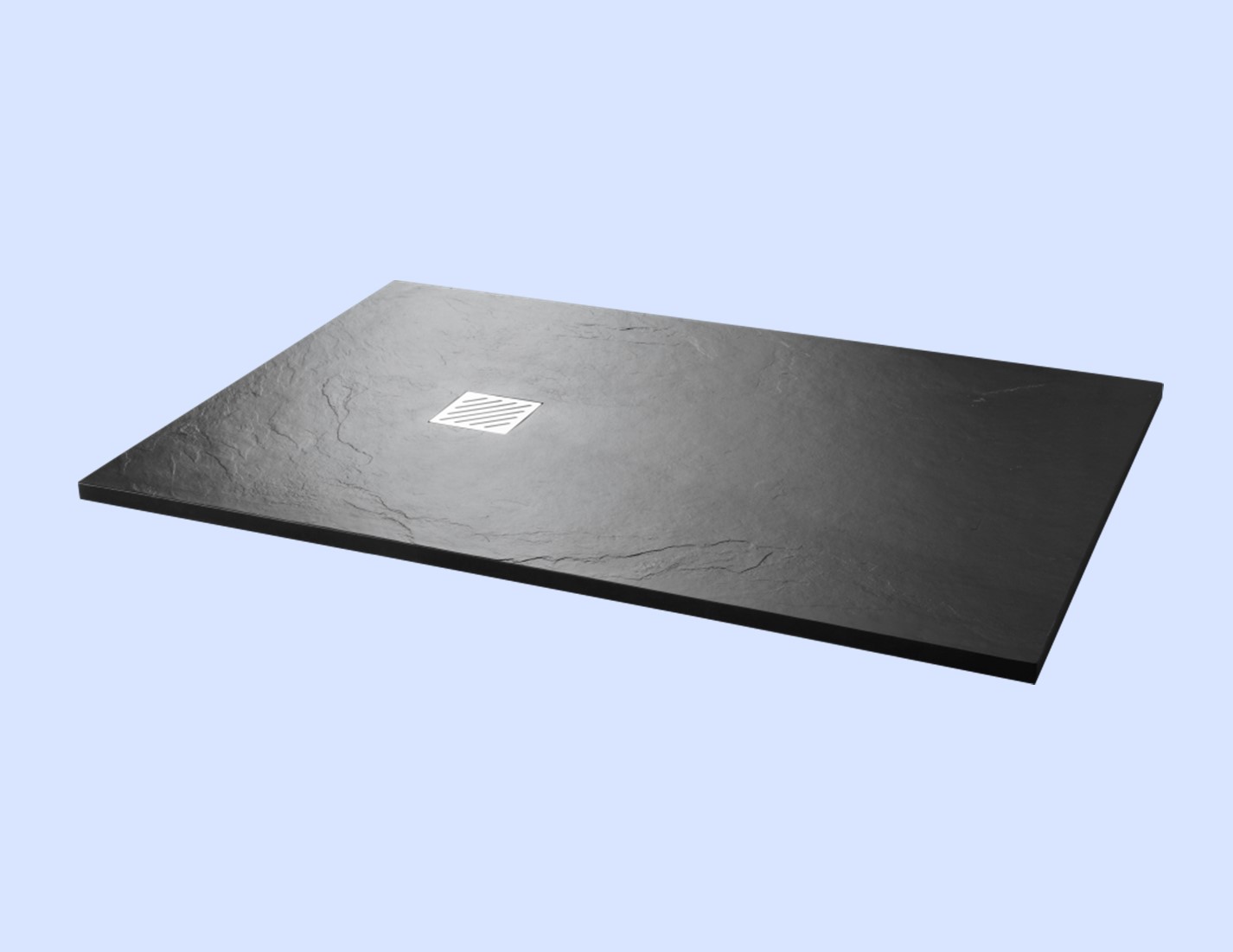Extra flat shower tray bahamas 80 x 120 - black - Godart