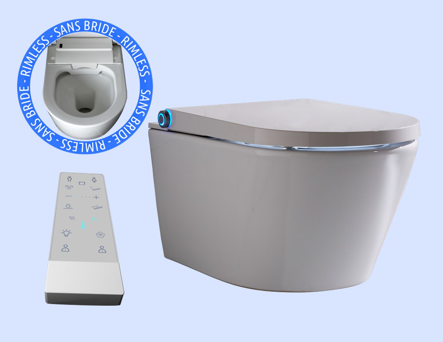 ELECTRONIC WASHING HUNG PAN WC ELECTRA - Godart
